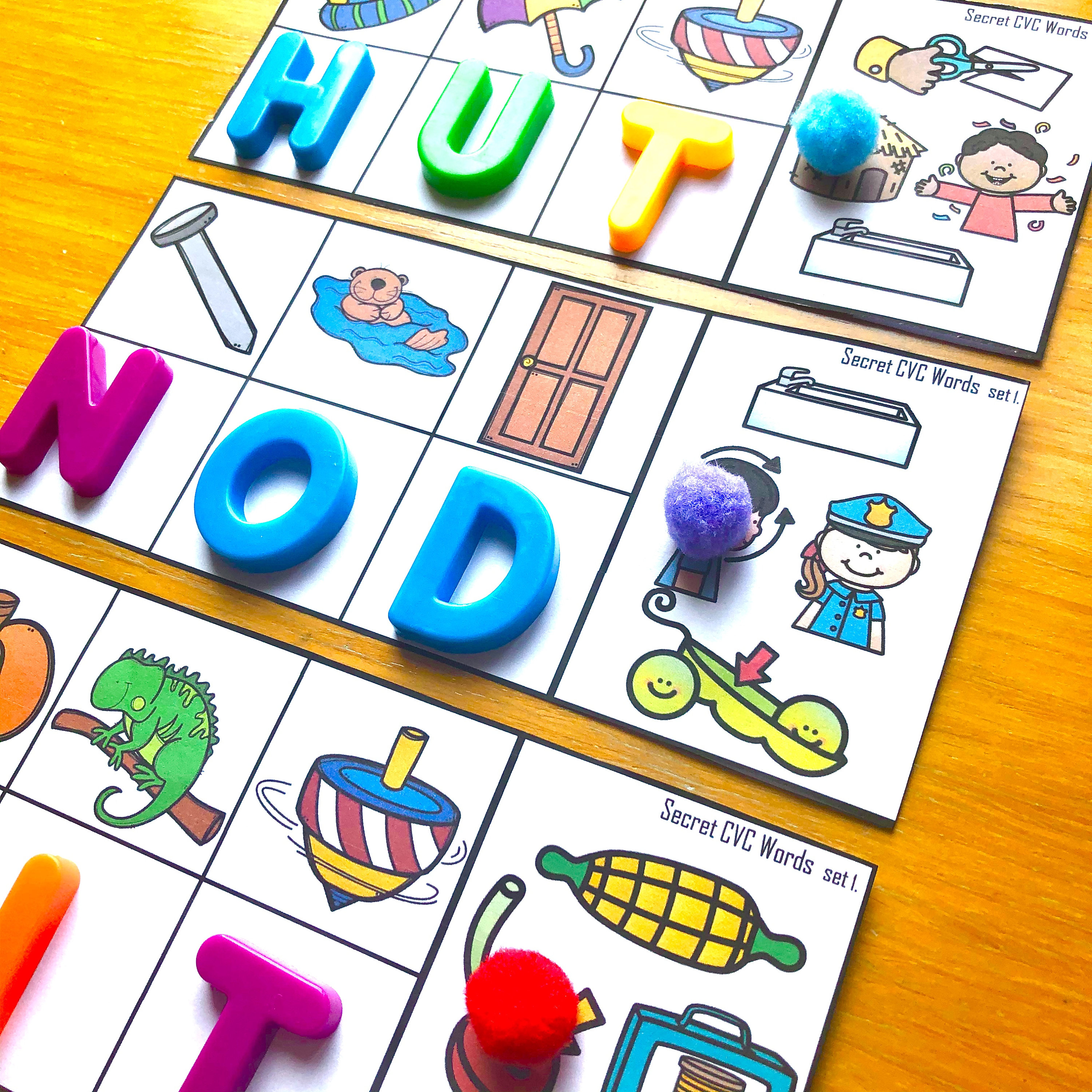 Phonics Centers and Worksheets-cvc Secret Words. Preschool Homeschooler ...