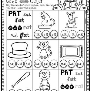 Phonics Short Vowel Activities and Worksheets Short A - Etsy