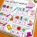 Phonics Worksheets -CVC Secret Words (kindergarten/first Grade) - Etsy