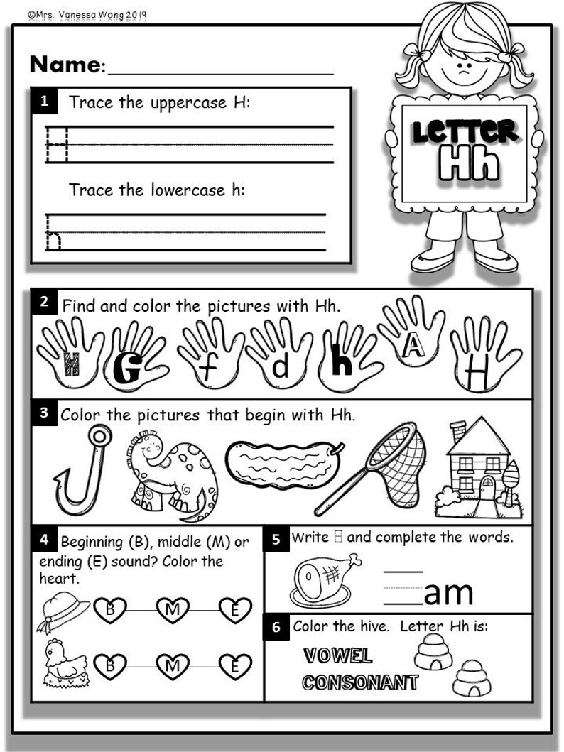 Alphabet Activities and Worksheets for Preschool and Kindergarten - Etsy