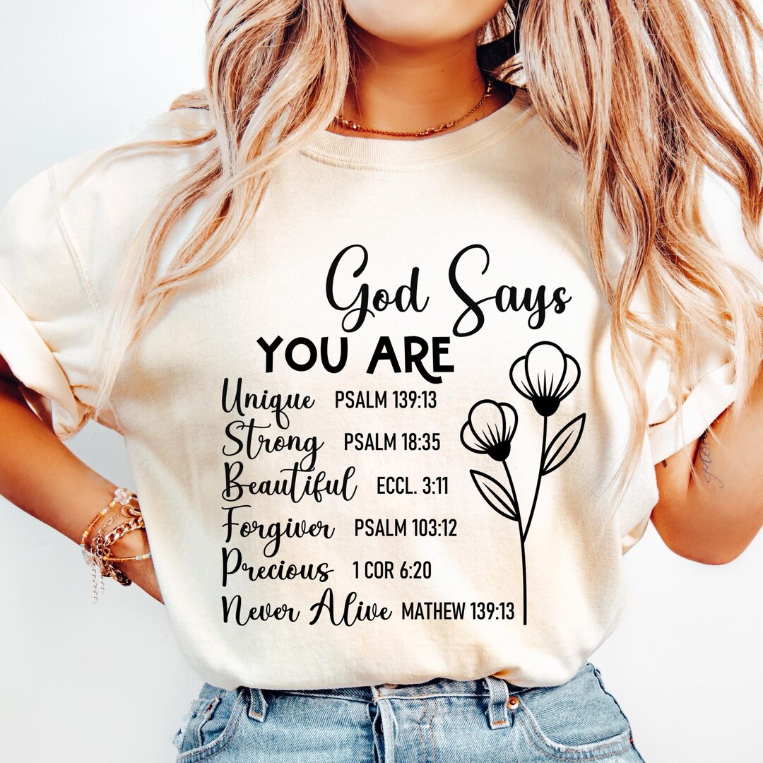God Says You Are PNG: Christian T-shirt Design (digital Download) - Etsy