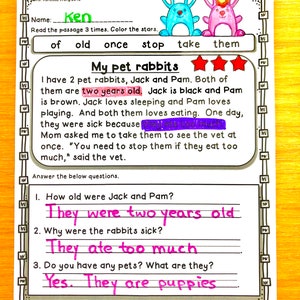 Spring Math and Literacy No Prep Printables First Grade - Etsy