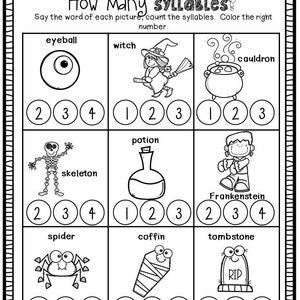 Halloween Activities for Kindergarten Math and Literacy No Prep ...