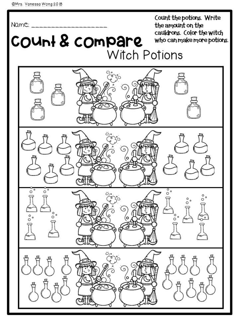 Halloween Activities for Kindergarten Math and Literacy No Prep ...