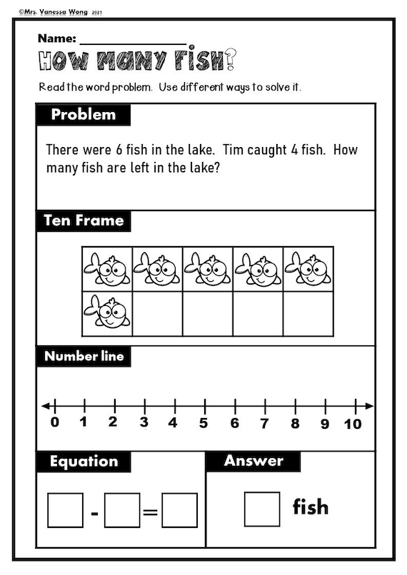 Kindergarten Problem Solving Worksheets