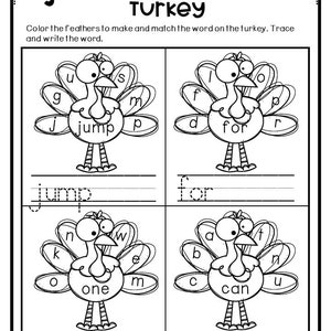 Thanksgiving Activities for Kindergarten Math and Literacy No Prep ...