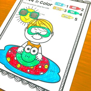 Summer Review - Math & Literacy Pack Bundle Kindergarten Worksheets - Etsy