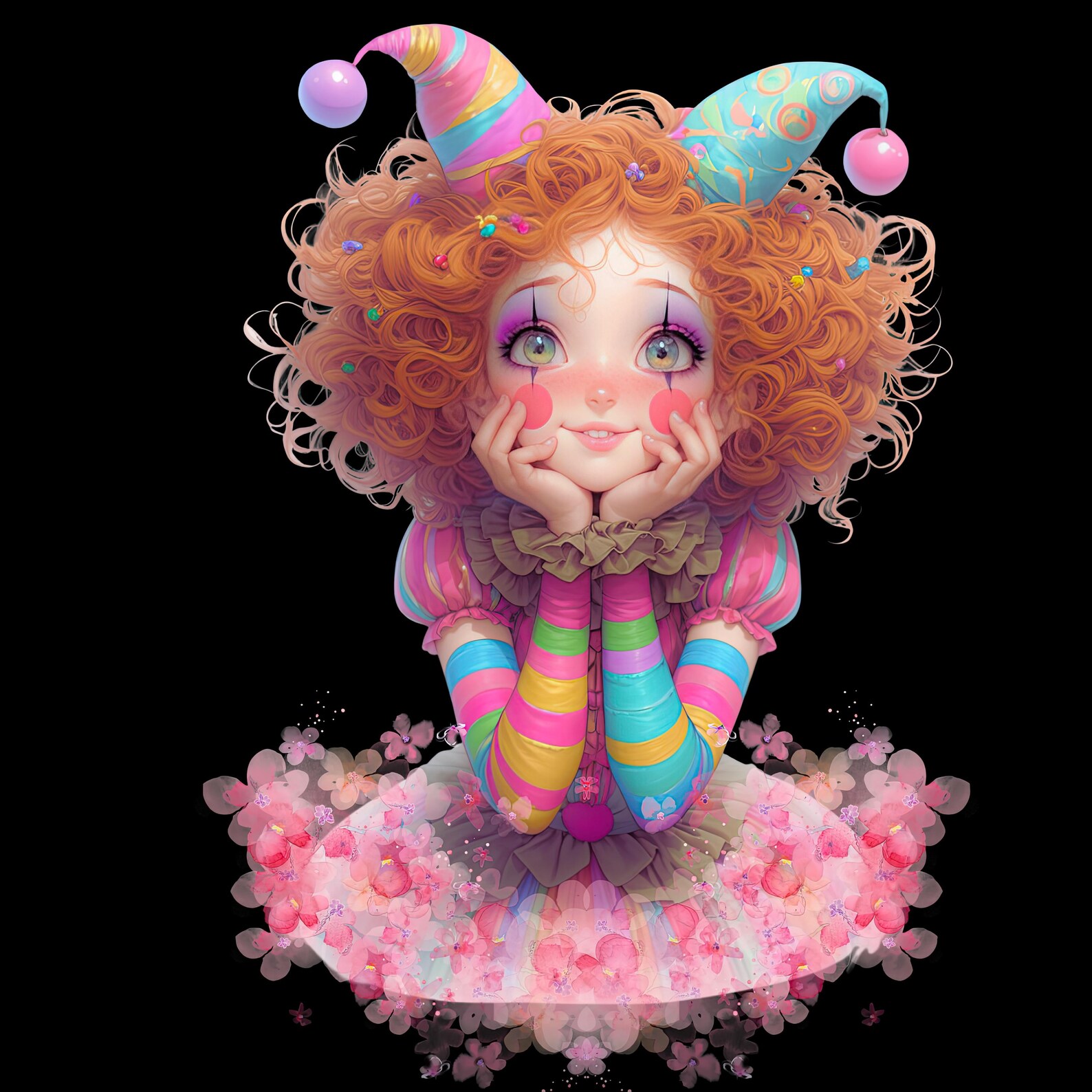 Whimsical Girl Clipart: Watercolor Fantasy PNG Jpgs (digital Download ...