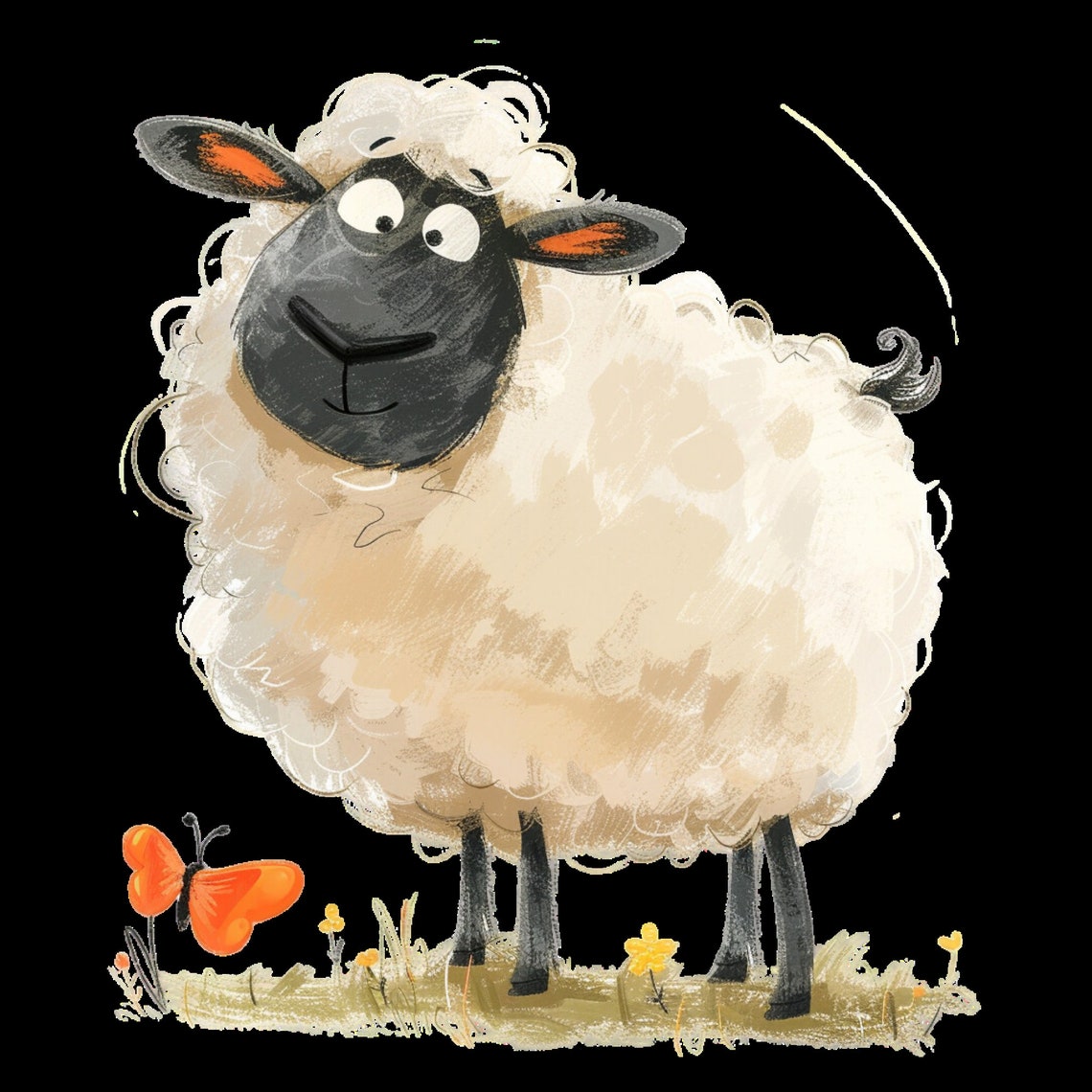 Funny Sheep Clipart Bundle Quirky Sheep Clipart Bundle Silly Farm ...