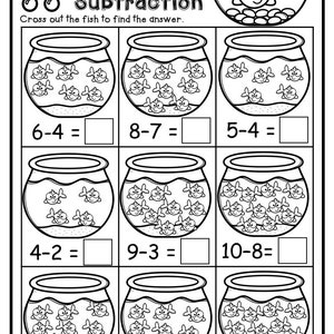 Kindergarten Math. Subtraction Bundle - Etsy