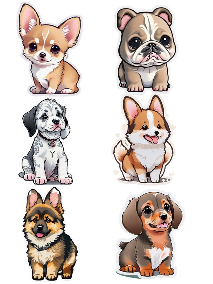 Puppies Stickers, Dogs Stickers, Animals Stickers - Etsy