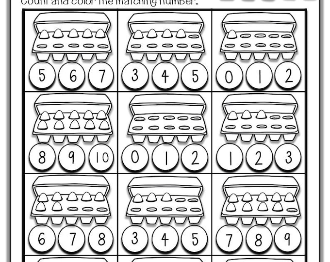 Kindergarten Math Worksheets : Numbers 1-10 I Know the Number Distance ...
