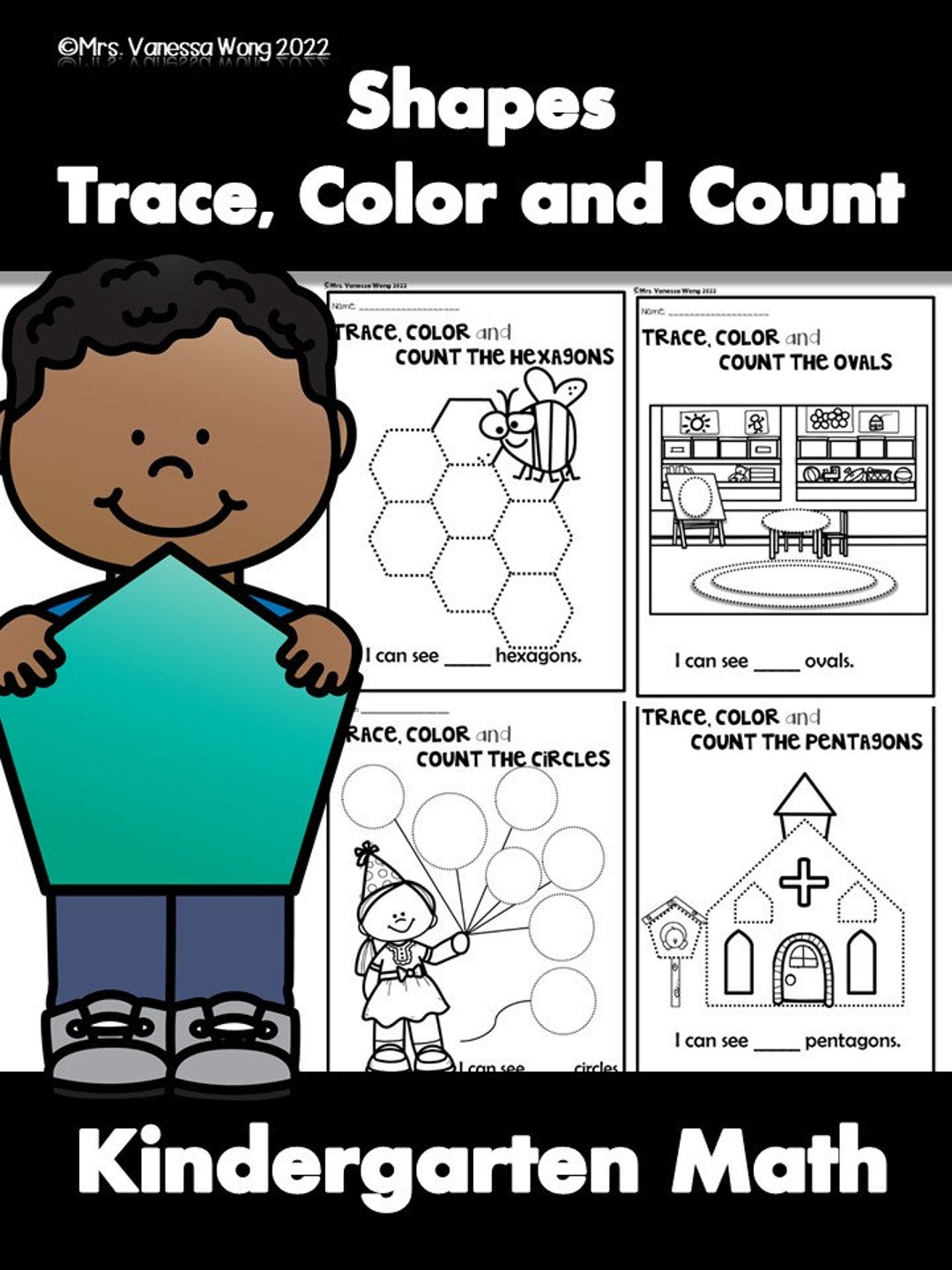 Math Worksheets 2D Shapes Activities and Worksheets for Kindergarten ...