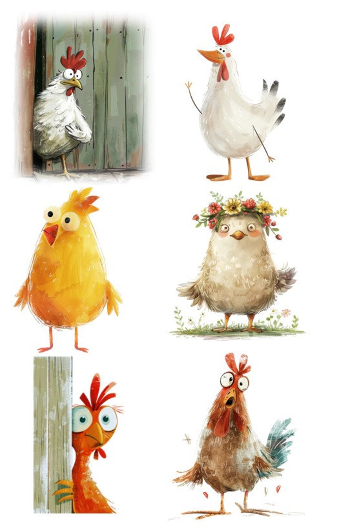 Funny Farm Animal Clipart Bundle Quirky Animal Clipart Bundle Silly ...
