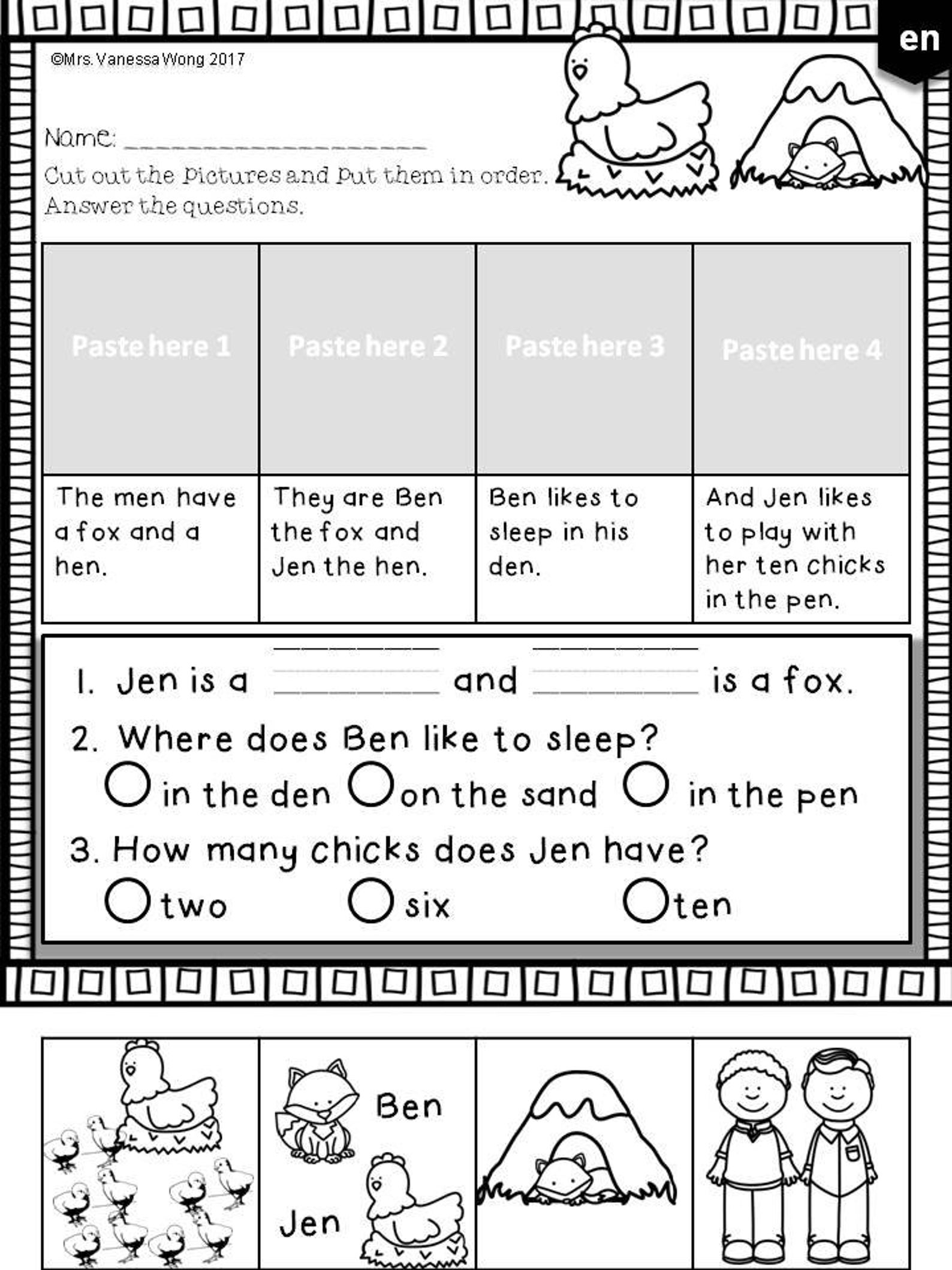Phonics Reading Comprehension Passages and Activities Short Vowel ...