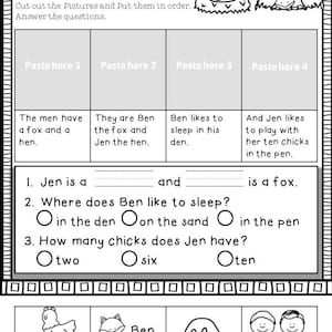 Phonics Reading Comprehension Passages and Activities Short Vowel - Etsy