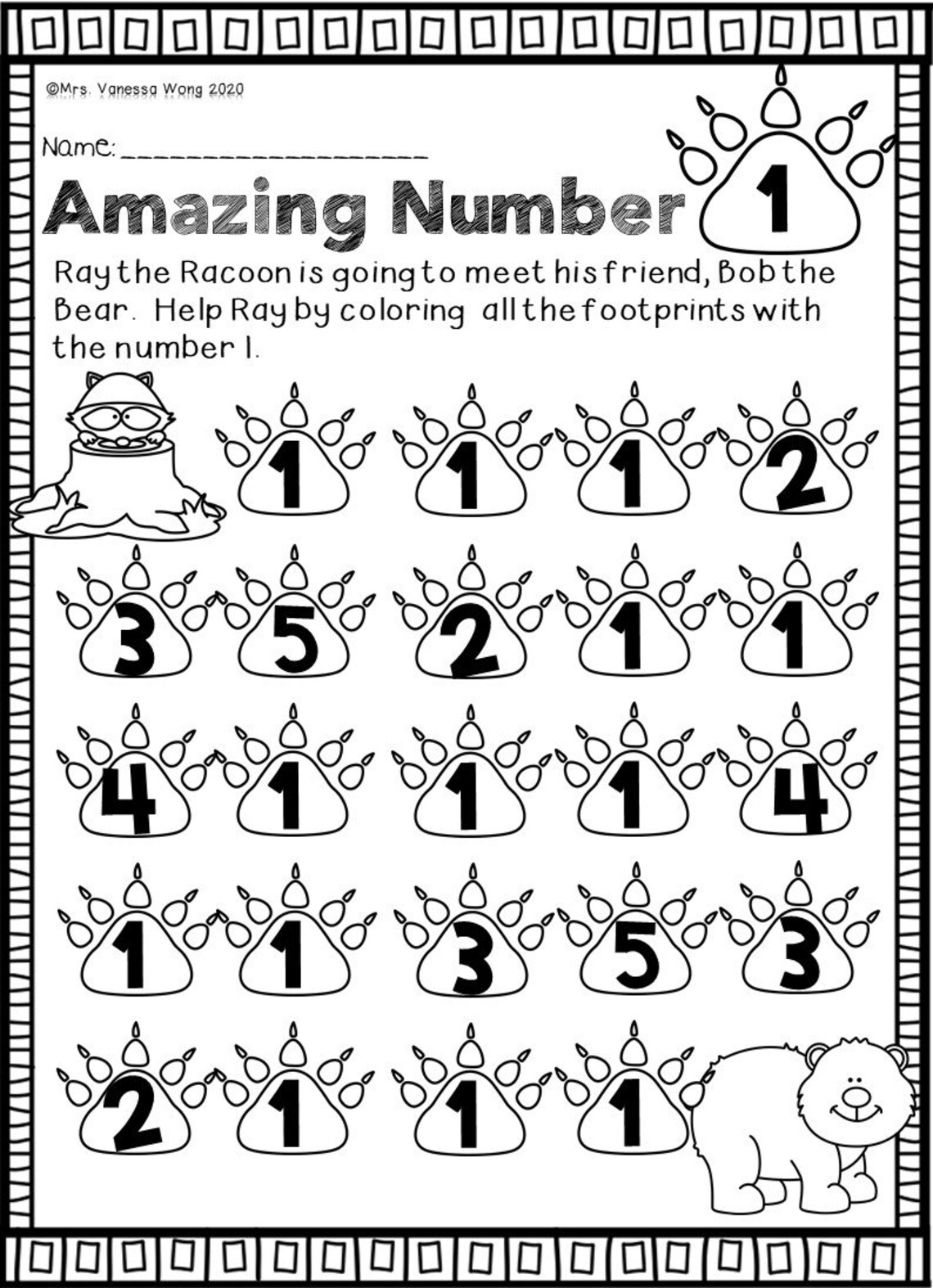 Number Maze Worksheets: Kindergarten Math 1-10 (PDF Pattern) - Etsy