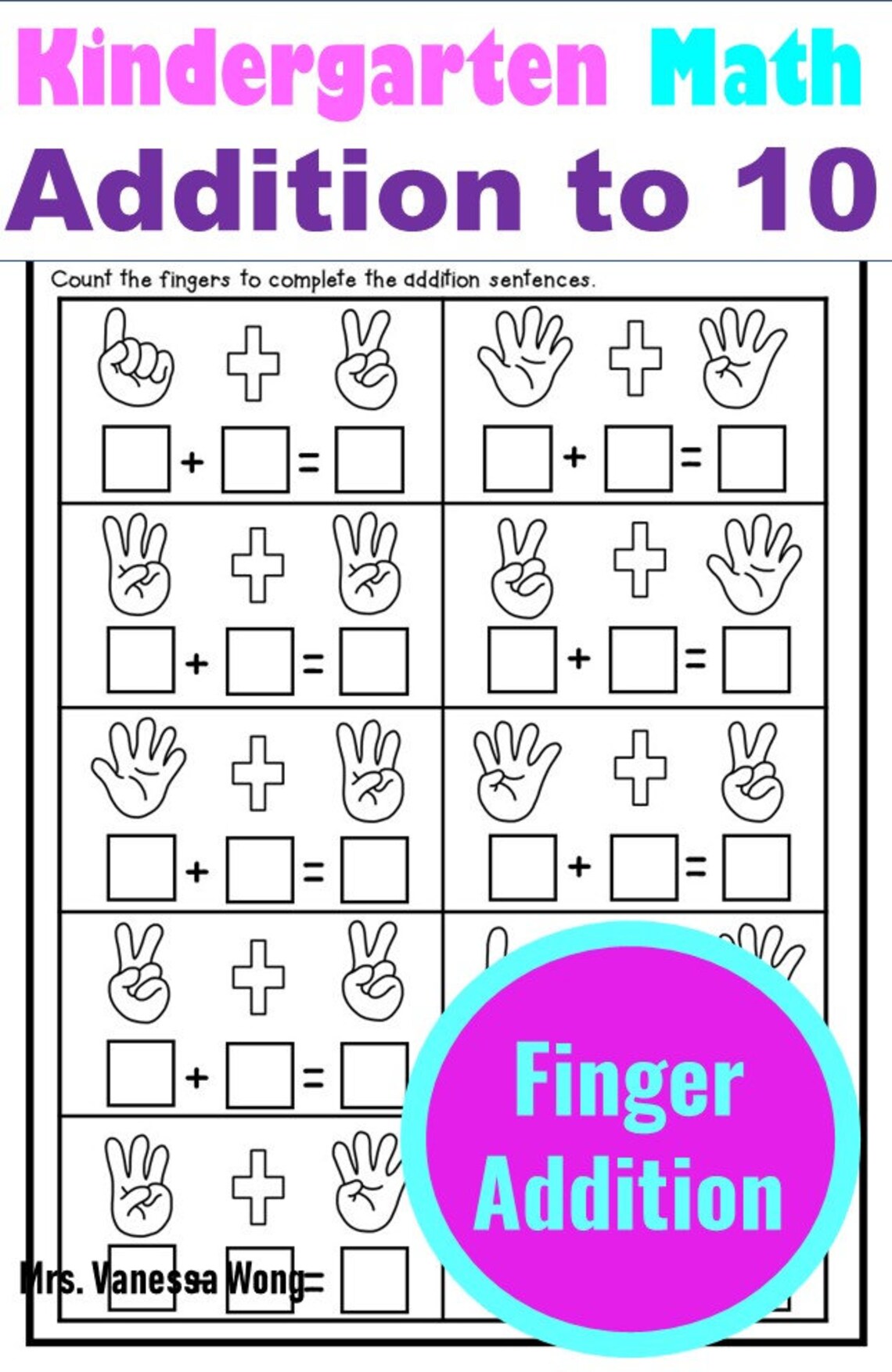 Kindergarten Math Addition Worksheets, Homeschoolers Worksheets ...