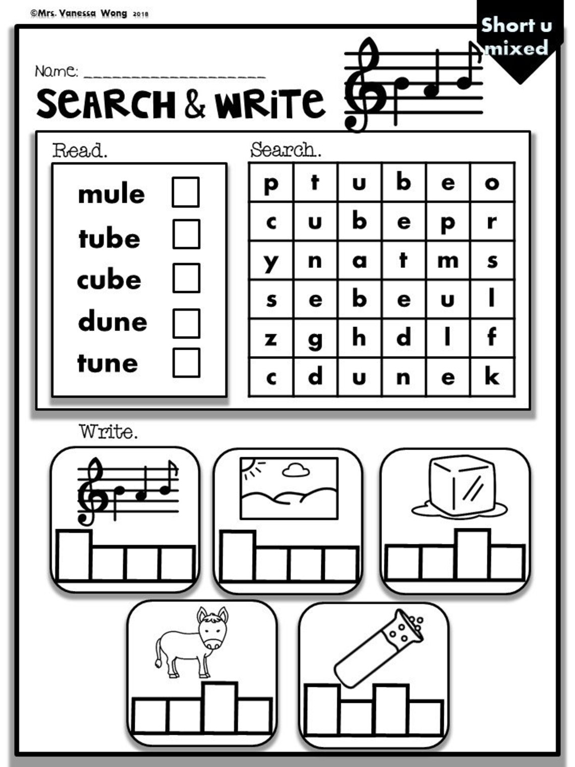 Phonics CVCE Long Vowels search & Write kindergarten/first - Etsy Hong Kong