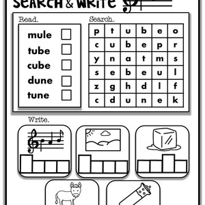 Phonics CVCE Long Vowels -search & Write (kindergarten/first Grade) - Etsy