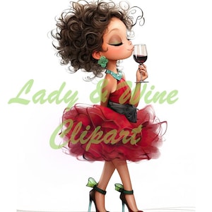 Whimsical Girl Clipart: Watercolor Fashion Illustration (digital ...