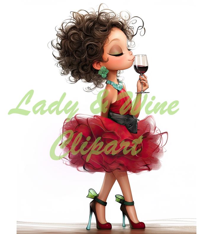 Whimsical Girl Clipart: Watercolor Fashion Illustration (digital ...