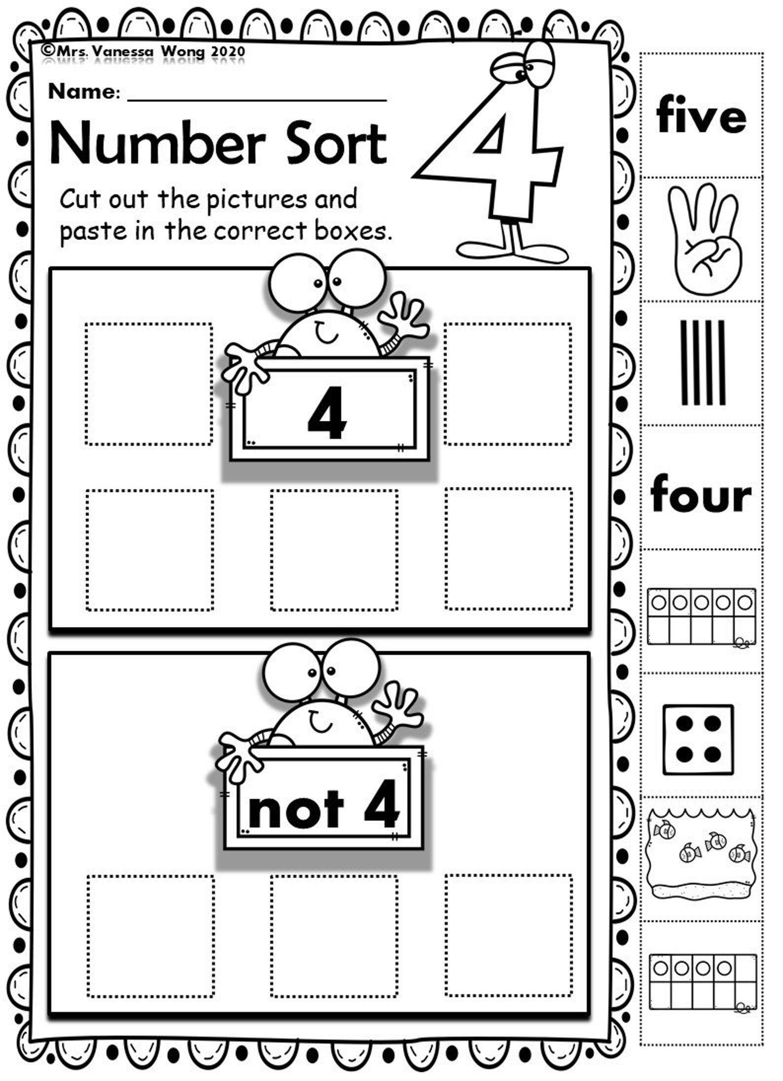 Kindergarten Math Worksheets : Numbers 1-10 Show Your Number Distance ...