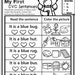 Phonics Worksheets My First CVC Sentences for Kindergarten and First ...
