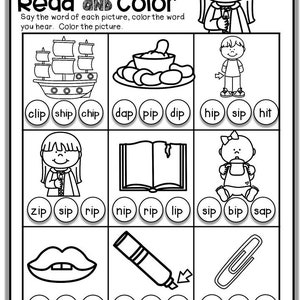 Phonics Short Vowel Activities and Worksheets Short I - Etsy