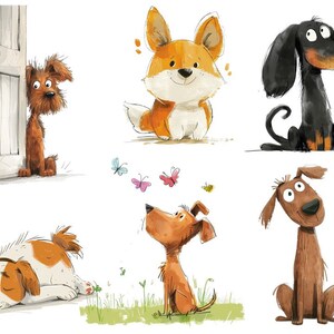 Funny Dog Clipart Bundle | Quirky Dog Clipart Bundle | Silly Farm ...