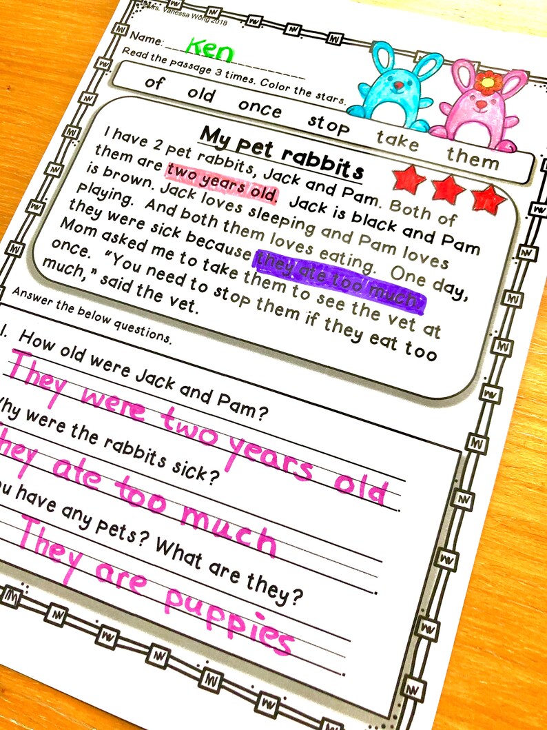 Spring Math and Literacy No Prep Printables First Grade - Etsy