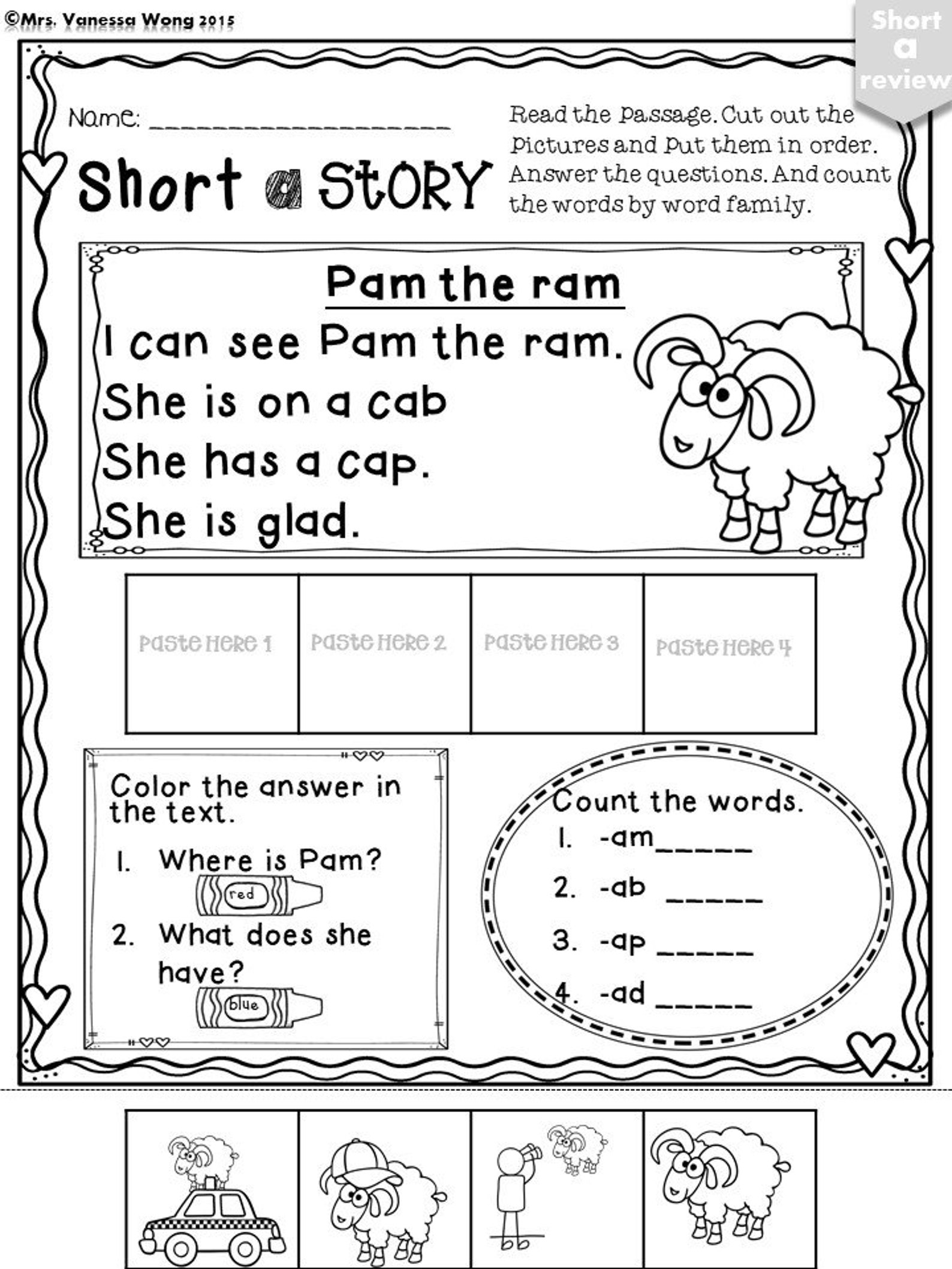 Phonics Short Vowel Activities and Worksheets Short A - Etsy