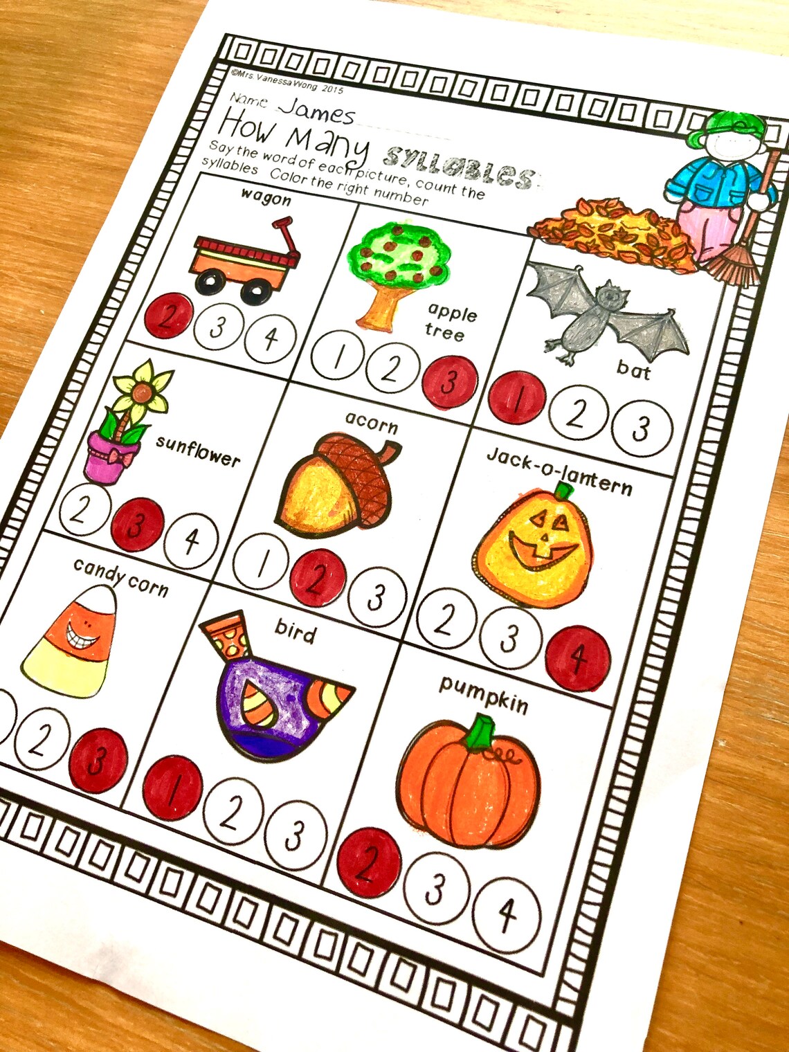 Fall Activities for Kindergarten Math and Literacy No Prep Printables ...