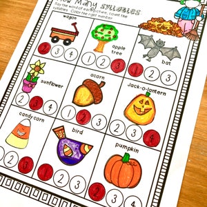 Fall Activities for Kindergarten Math and Literacy No Prep Printables ...