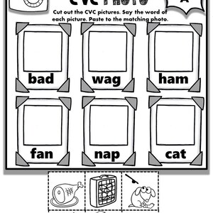 Phonics Worksheets. CVC Bundle Set 2 Kindergarten and First Grade - Etsy