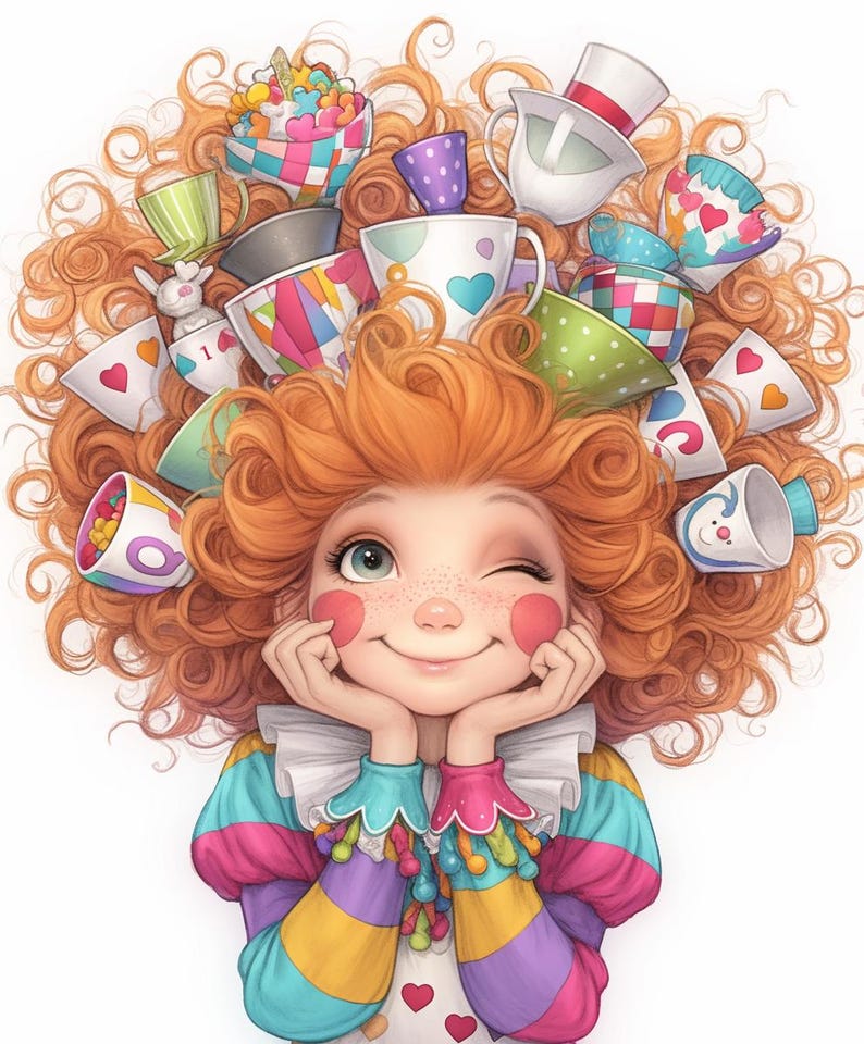 Whimsical Girl Clipart: Watercolor Fantasy PNG Jpgs (digital Download ...