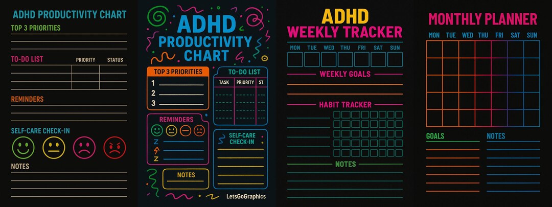 ADHD Digital Planner PDF – Printable Weekly + Daily Focus Tracker ...