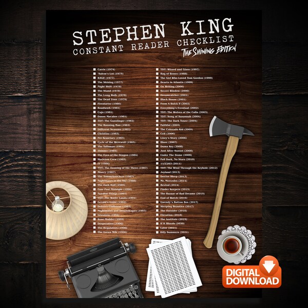 Stephen King Checklist - Etsy