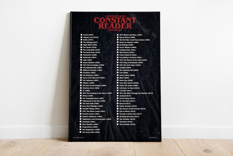 Stephen King Constant Reader Checklist | Etsy Stephen King Constant Reader Checklist | Etsy