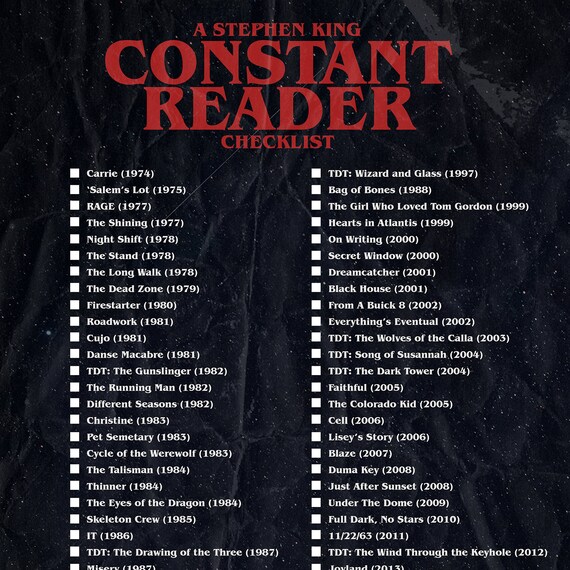 Stephen King List