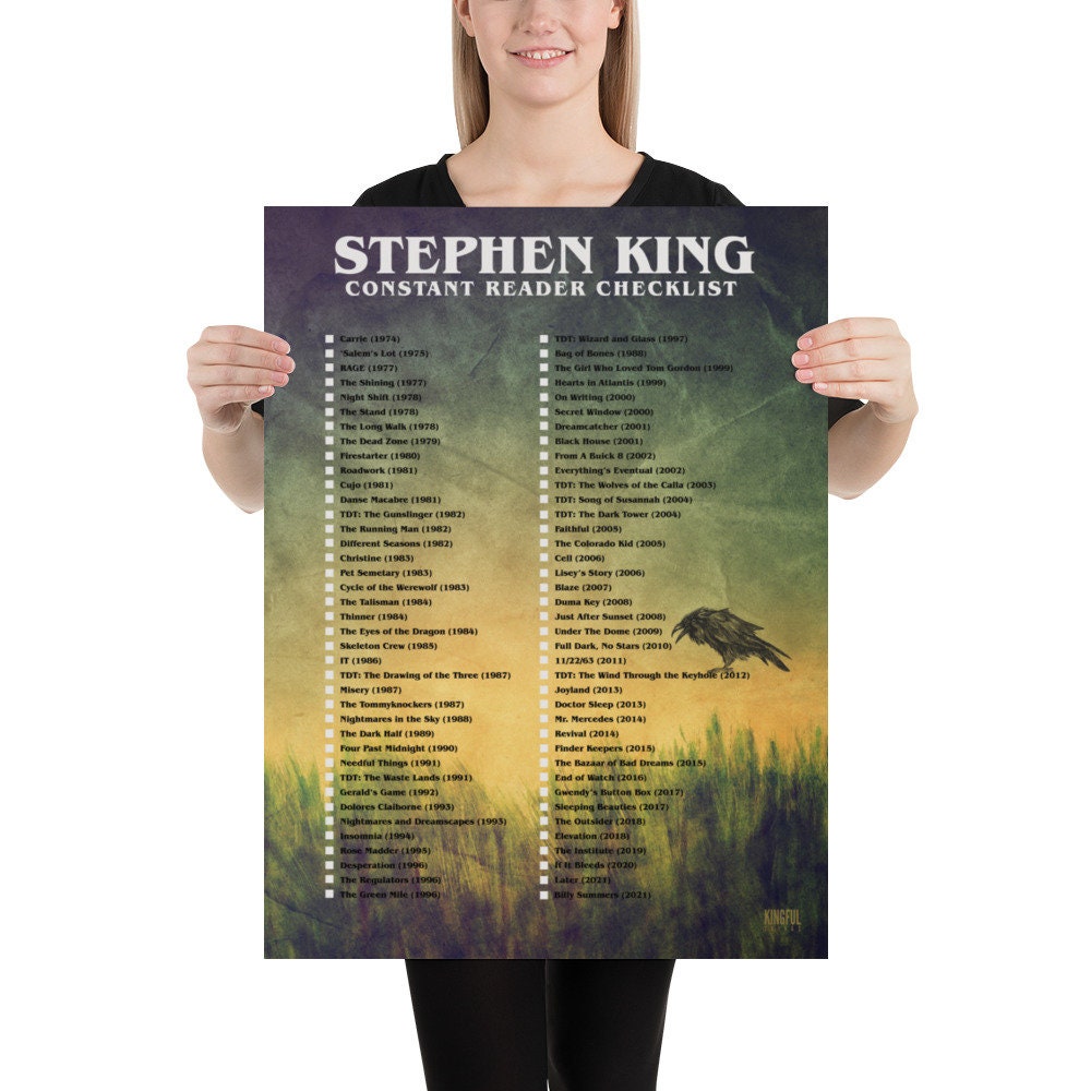 Stephen King constant Reader Two Checklist Print - Etsy Australia