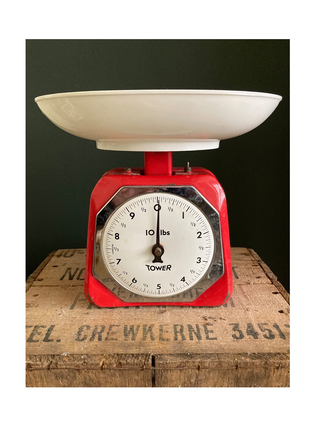 Vintage 'tower' Red Metal Weighing Scales - Etsy