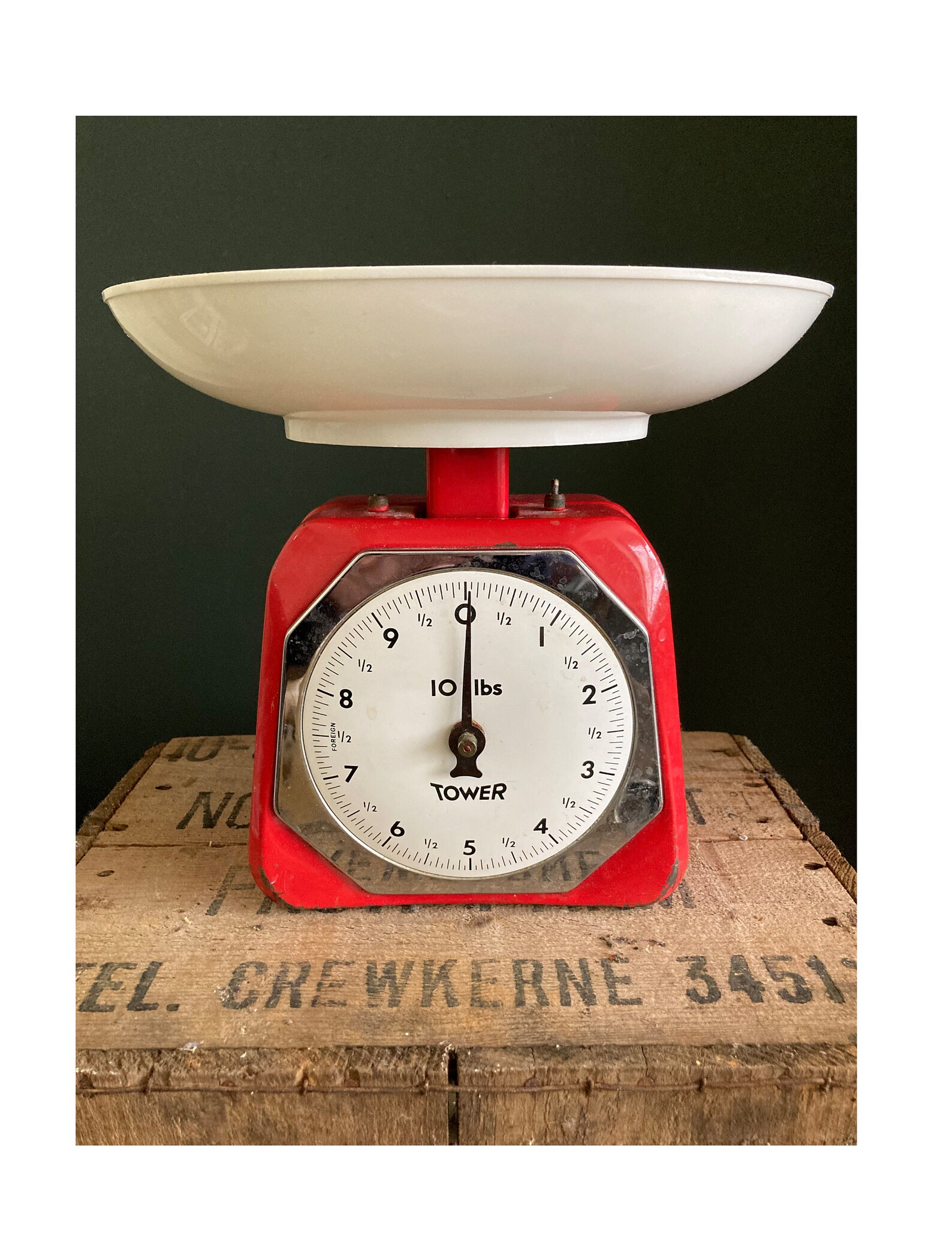 Vintage 'tower' Red Metal Weighing Scales - Etsy