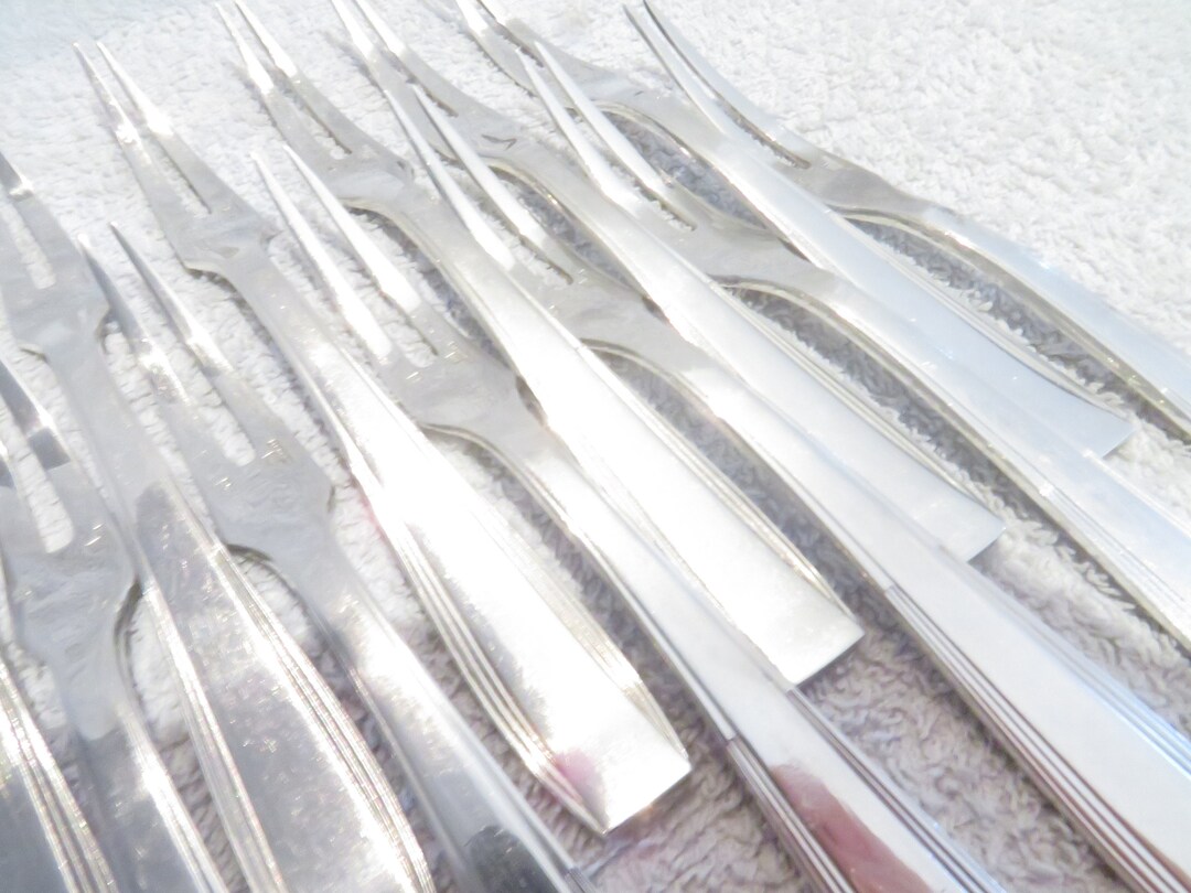 12 Silver Metal Snail Forks Art Deco Style Goldsmith Christofle Model ...