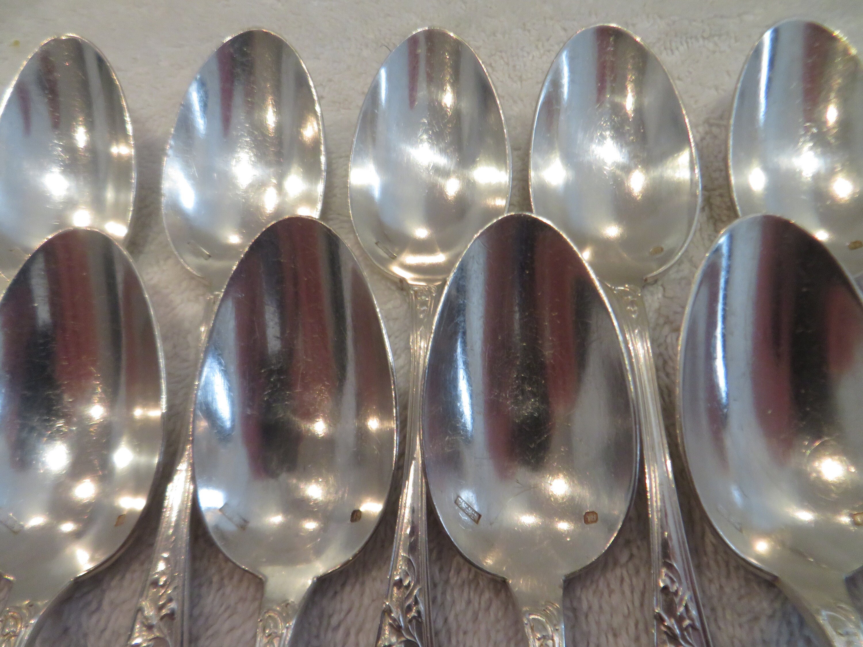 Beautiful Set 12 Teaspoons Silver Metal Art Nouveau Style - Etsy UK