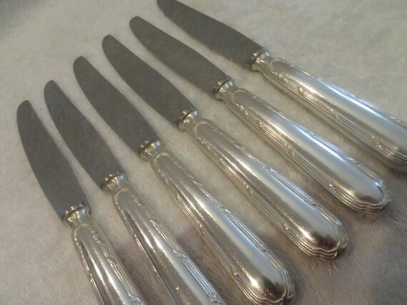 6 knives with silver metal dessert Louis XVI goldsmith Ercuis | Etsy