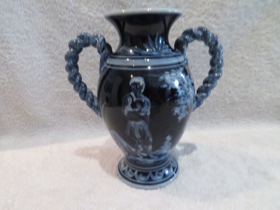 Pretty Vase With Twisted Coves Faience of Nevers Jean Montagnon ...