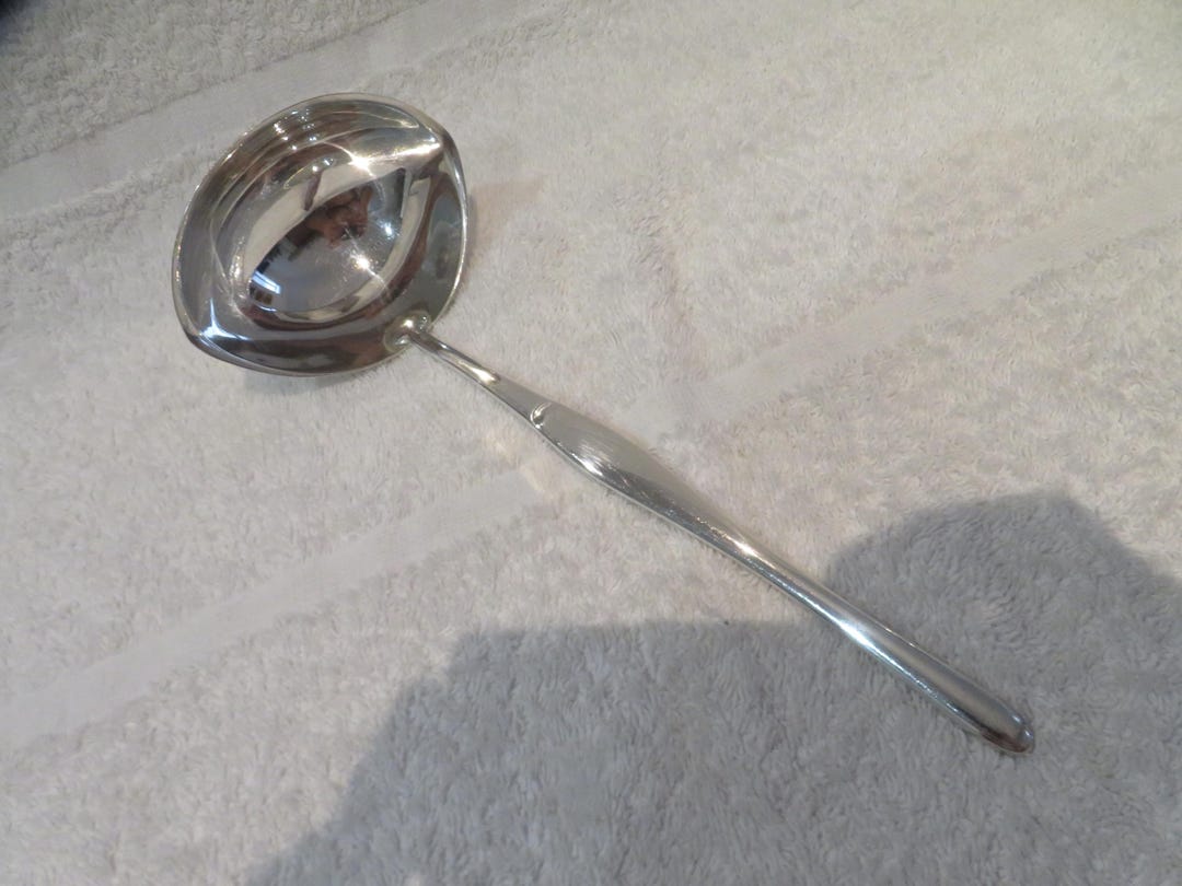 Christofle Silver-plated Soup Ladle, Goldsmith Model Duo Tapio Wirkkala ...