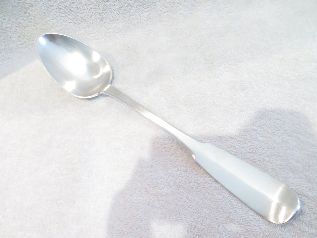 Large Spoon Silver 950 Old Man Model Uni-flat Goldsmith Bazile ...