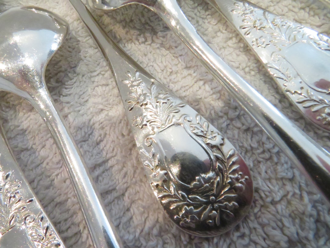 Superb 11 Teaspoons Style Art Nouveau Goldsmith Ercuis Model Lis ...